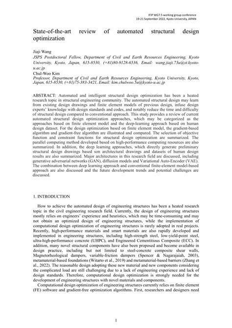 Pdf State Of The Art Review Of Automated Structural Design Optimization
