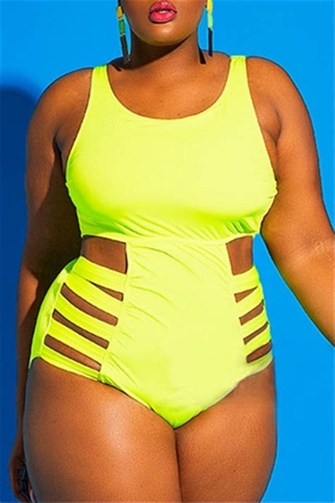 Fashion Sexy Plus Size Red One Piece Swimsuit