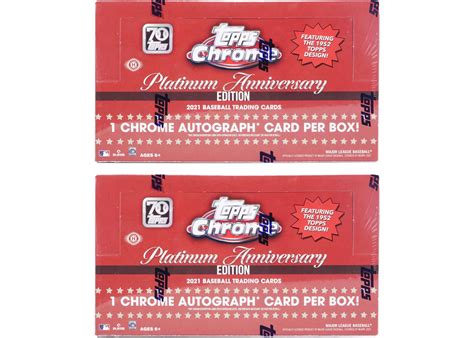 2021 Topps Chrome Platinum Anniversary Baseball Hobby Box 2x Lot 2021