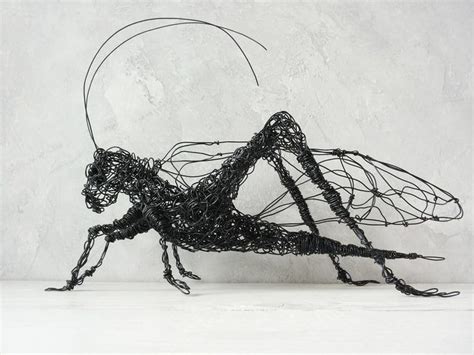 Wire Sculpture Grasshopper Fathers Day T Birthday T Office