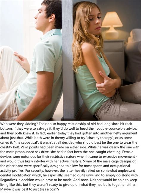Chastity Fantasy Caption 105 Maybe Theyd Best Just Toss A Coin And