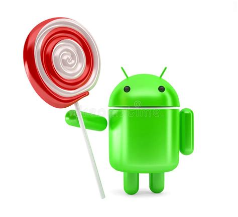 Android Robot With Lollipop Technology Concept 3d Illustration