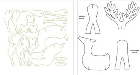 Трафарет новогоднего оленя из картона своими руками 47 фото