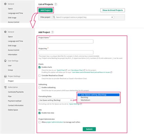 Project Setting Administrators Guide Backlog Enterprise Help Guide