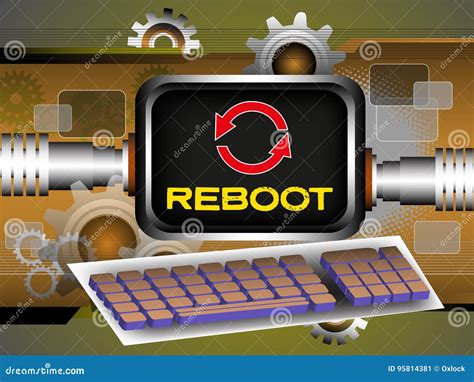 Computer Reboot Stock Vector Illustration Of Power Computing 95814381