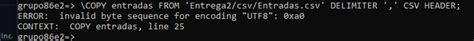 Error Utf8 Al Subir Csv A Base De Datos A Pesar De No Tener Tildes Ni ñ · Issue 119 · Iic2413