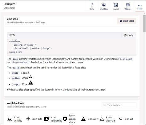 Implement The Icons Section View Issue 35 Umbraco UI Examples GitHub