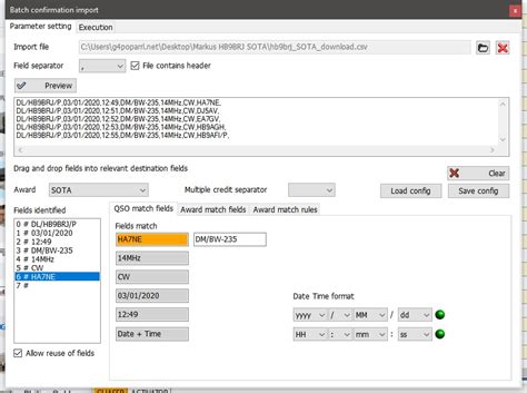 Importing Activator Log Into Log4om Third Party Software Sota Reflector