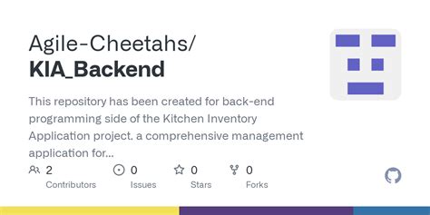 GitHub Agile Cheetahs KIA Backend This Repository Has Been Created For Back End Programming