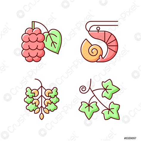 Seasonal Allergen Causes RGB Color Icons Set Stock Vector 3359097 Crushpixel
