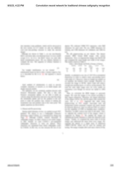 solution convolution neural network for traditional chinese calligraphy recognition