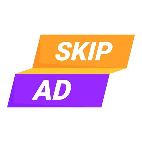 Premium Vector Skip Ad Button Inviting Users To Avoid Watching