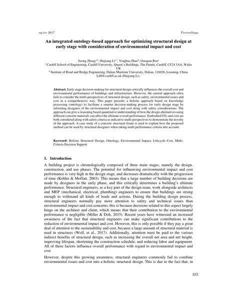 PDF An Integrated Ontology Based Approach For Optimizing Structural Design At Early Stage With