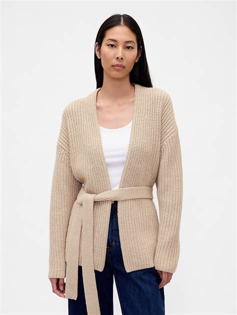 Cotton Blend Wrap Cardigan Sweater Gap