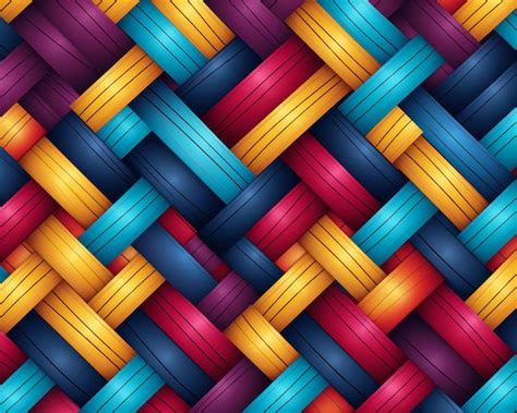Fabric Weaves Flat Design Front View Intricate Patterns Animation Complementary Color Scheme