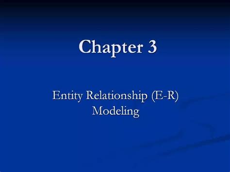 Ppt Entity Relationship E R Modeling Powerpoint Presentation Free Download Id 855420