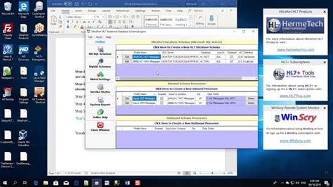 Set Up Database Maintenance In The Hl7 Sql Schema Engine Youtube