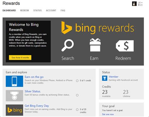 Search With Bing Rewards And Earn Gift Cards Jill Cataldo