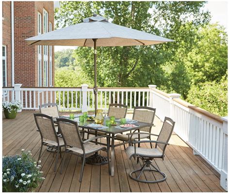 Colma Patio Dining Set Steelpvc Taupe On Sale Outdoor Cooking