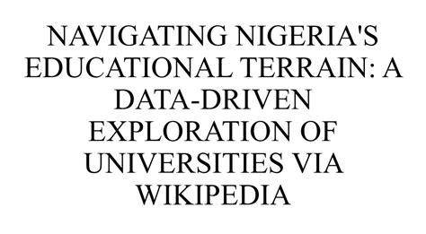 Sherif Atanda On Linkedin Project Education Tertiaryinstitution