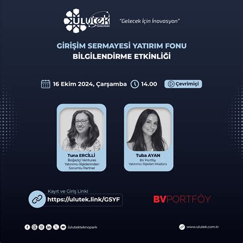 Girişim Sermayesi Yatırım Fonu Bilgilendirme Etkinliği Ulutek Teknopark