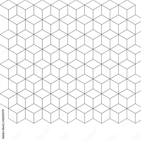 육각형 사각형 입체 패턴 Stock Vector Adobe Stock