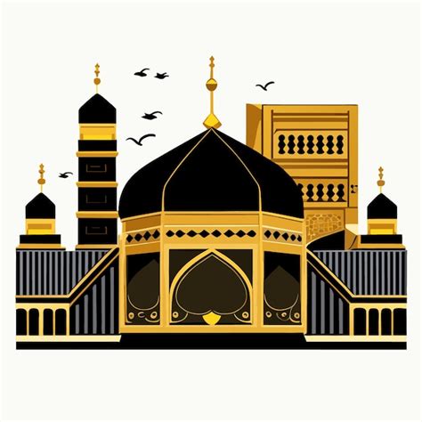 메카 의 카바 손 으로 그려진 영적 상징 프리미엄 Ai 생성 벡터