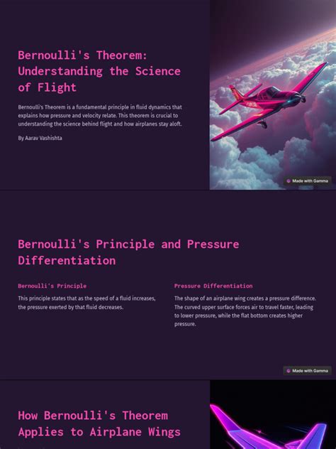 Bernoullis Theorem Understanding The Science Of Flight Pdf