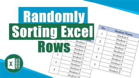 How To Sort Excel Rows Randomly Youtube