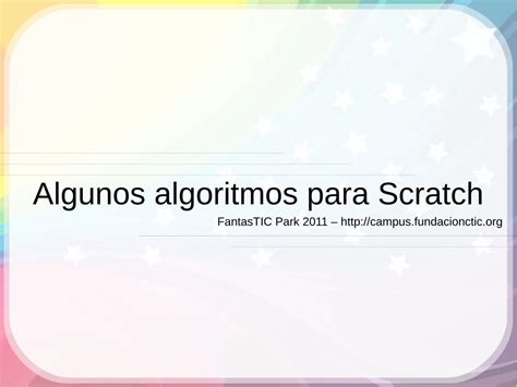 Pdf De Programación Algunos Algoritmos Para Scratch