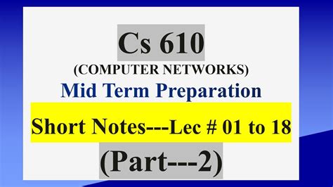 Cs610 Midterm Short Notes Cs610 Midterm Subjective Cs610 Midterm