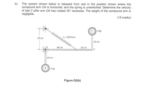 solved the system shown below is released from rest in the