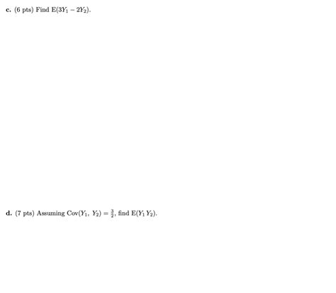 solved 3 the random variables yį and y2 are such that e y1