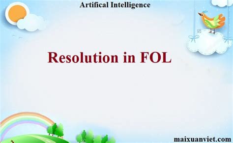 Resolution In FOL VietMX S Blog
