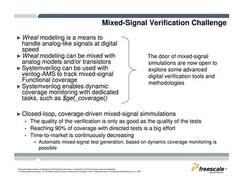 Mixed Signal Verification Challenges Slides Pdf Computer Software And Applications Computing