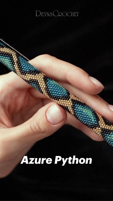 Azure Python By Deynacrochet Bead Crochet Diy Jewelry Unique Diy Necklace Patterns