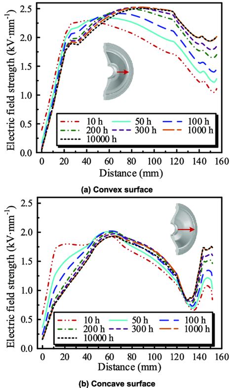The Transient Electric Field Distribution Along The A Convex And B
