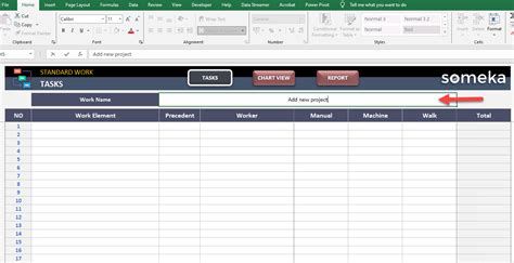 Standard Work Template Instant Download