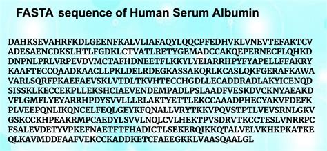 Solved FASTA Sequence Of Human Serum AlbuminHighlight The Chegg