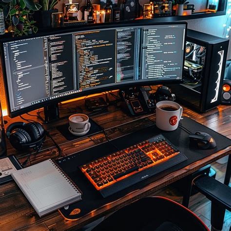 Free Coders Workspace Setup Photo Coding Technology Programming Download At Stockcake