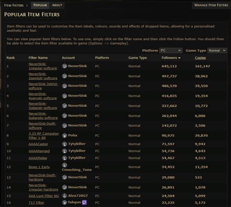 Poe Loot Filter Guide [patch 3 27]