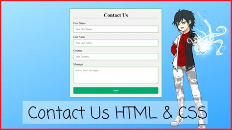 Cara Membuat Form Contact Us Dengan Html Dan Css How To Make Contact Us In Html And Css 2022