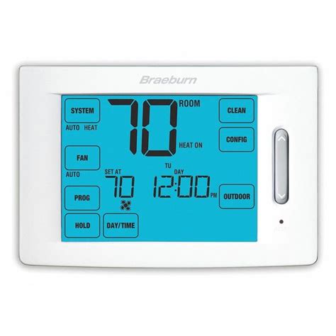 Braeburn Universal Programmable Thermostat Programs H C Wall Mount