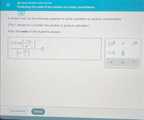 Solved Measurement And Matter Predicting The Units Of The