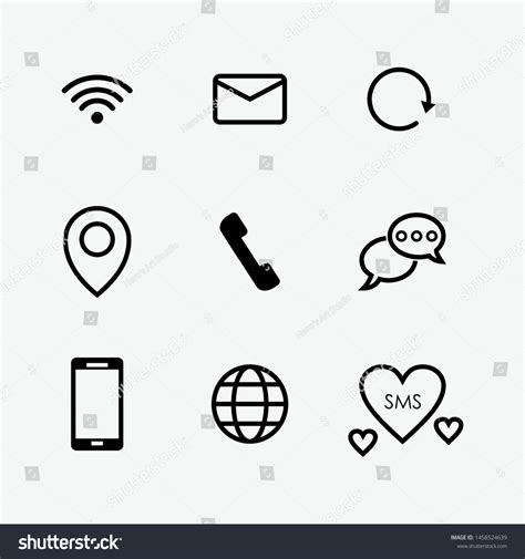 Set Message Vector Line Icons Contains Stock Vector Royalty Free 1458524639 Shutterstock