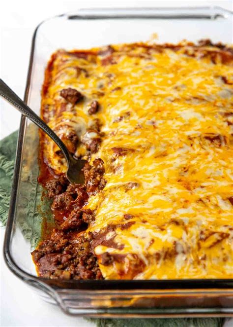 Easy Ground Beef Enchiladas With Red Chili Sauce