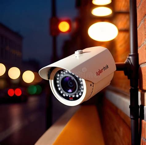 Security Cctv Camera Monitoring And Surveillance To Guard Premises And Property Stock