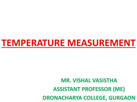 PPT TEMPERATURE MEASUREMENT PowerPoint Presentation Free Download ID 1587045