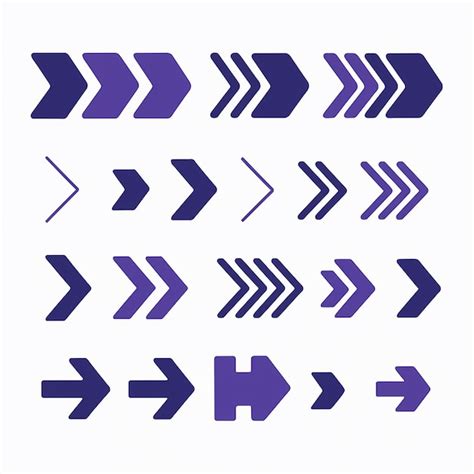 Premium Vector A Set Of Arrows That Are Different Colors
