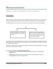 Contract Law Misrepresentation SC 2 Pdf Misrepresentation Adapted From Contract Law Ewan